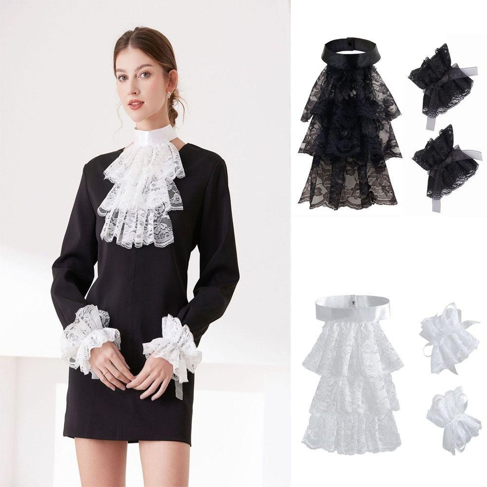 Bandolera Plastron Collar Jabot Collar สไตล์ Victorian สำหรับการแสดงบน ...