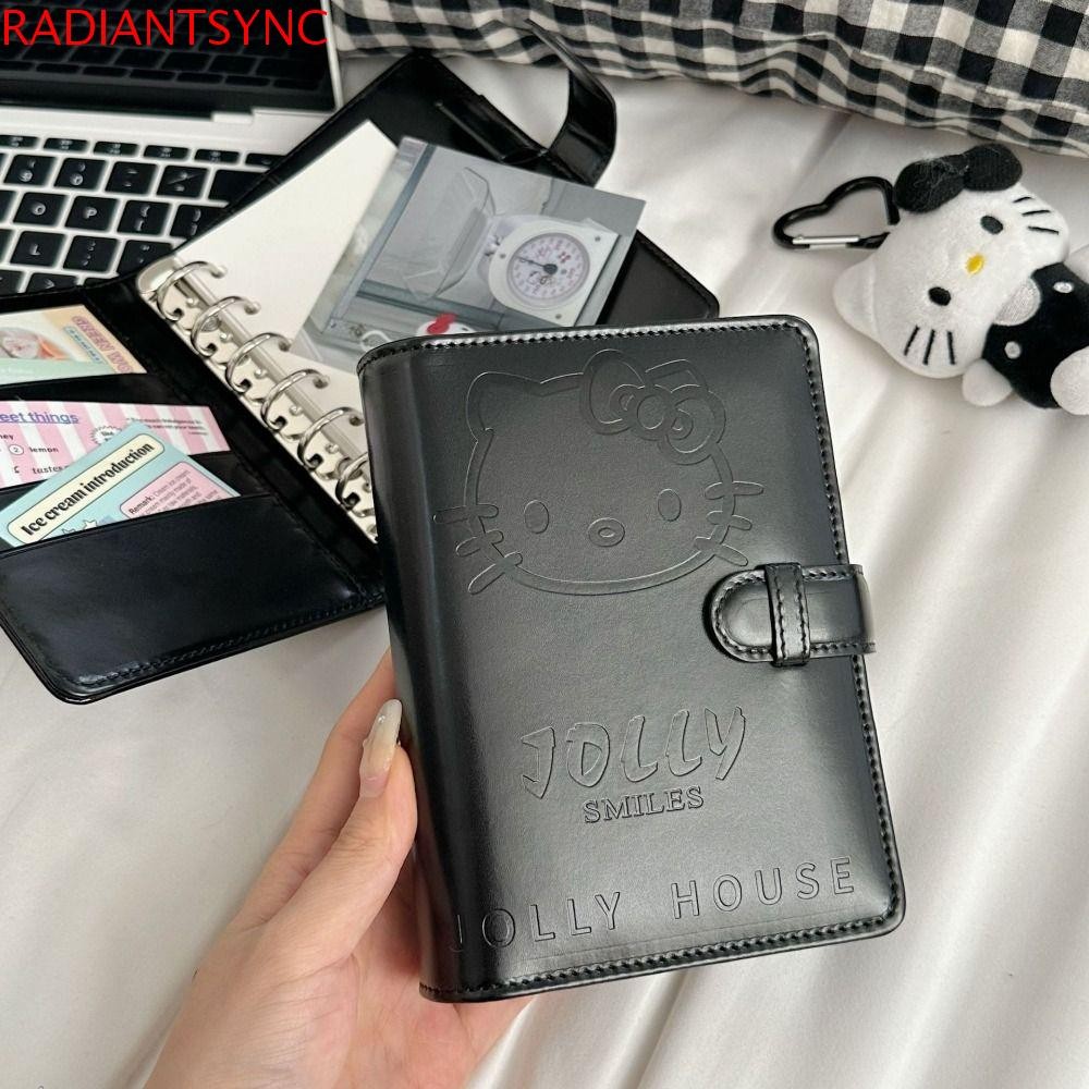 RADIANTSYNC การ์ตูนอะนิเมะโน้ตบุ๊ค, Stainproof Pu หนัง Kitty Diary Book, Simple Smooth ที่ถอดออก ...