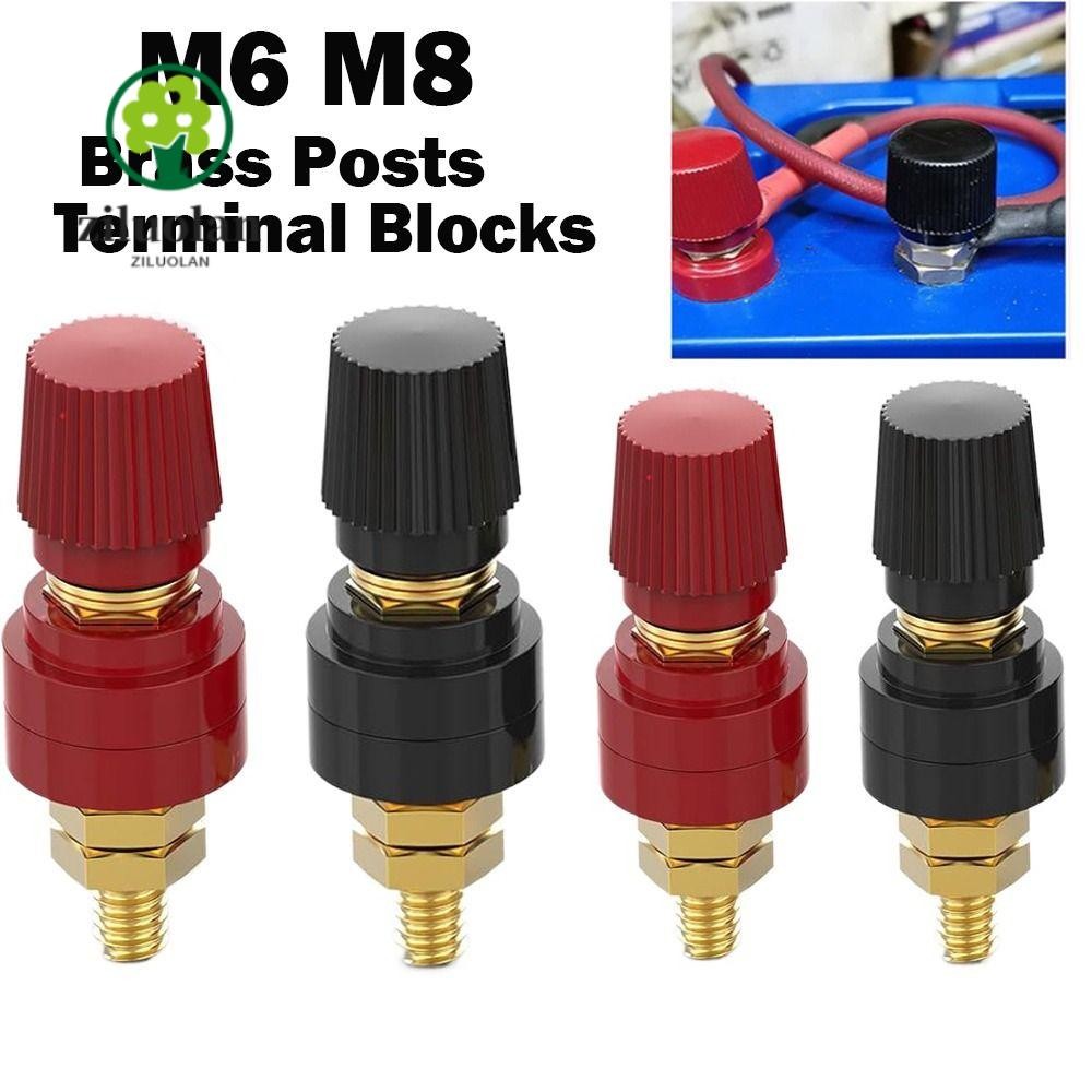 ZILUOLAN Binding Post Terminal, M6 M8 สีแดงสีดําโพสต์ Terminal Blocks ...