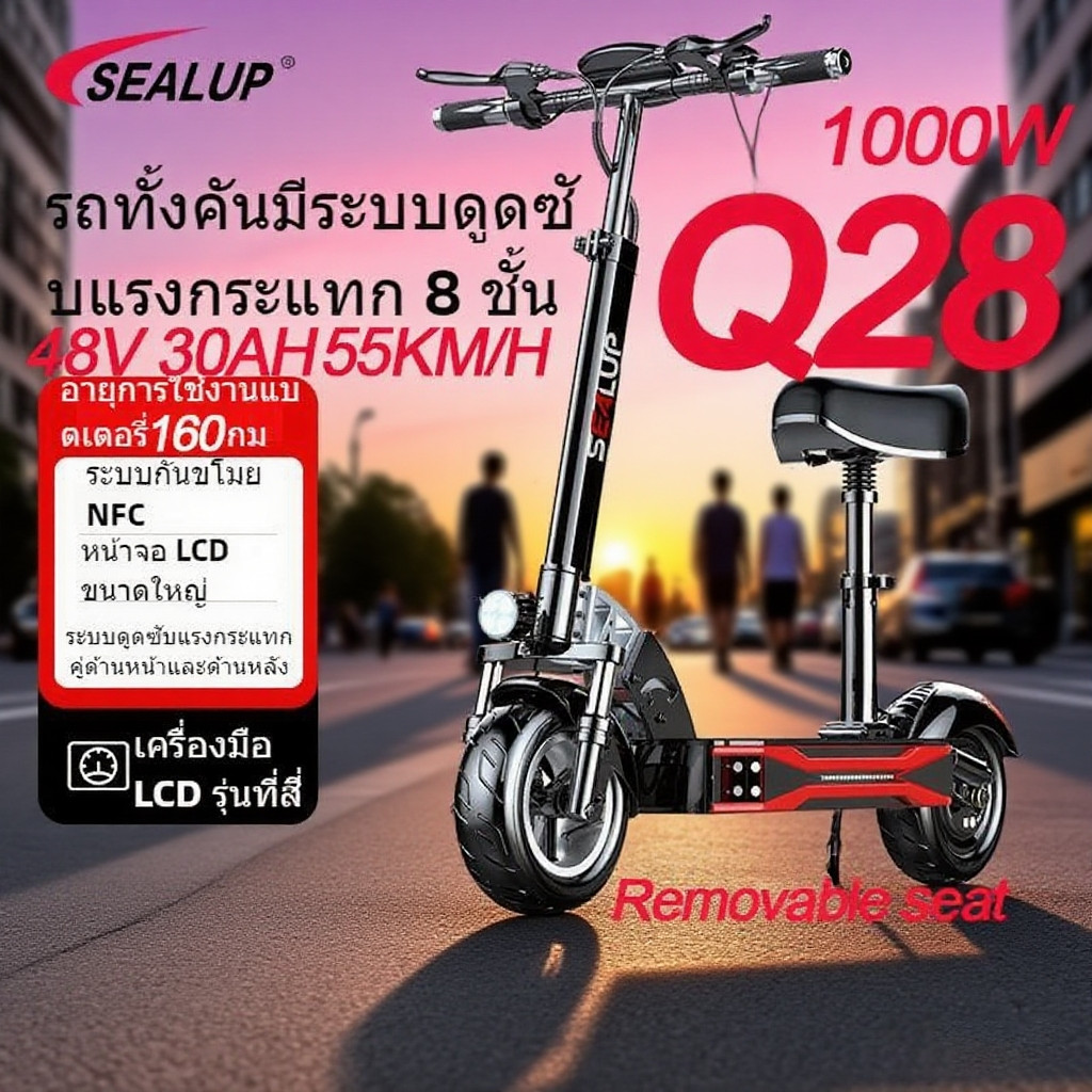 NEW 2025 SEALUP Q28 สกู็ดเตอร์ ระยะ160KMความเร็ว 55km/h รับ200kg ...