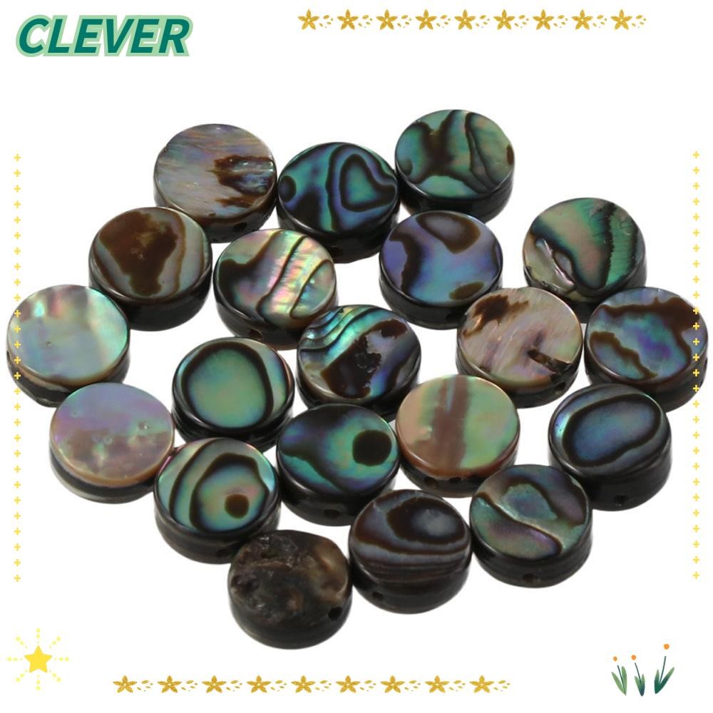 CLEVER ลูกปัด Abalone Shell ขนาด 8 มม., ชุด 20 ชิ้น พร้อม charm สำหรับ ...
