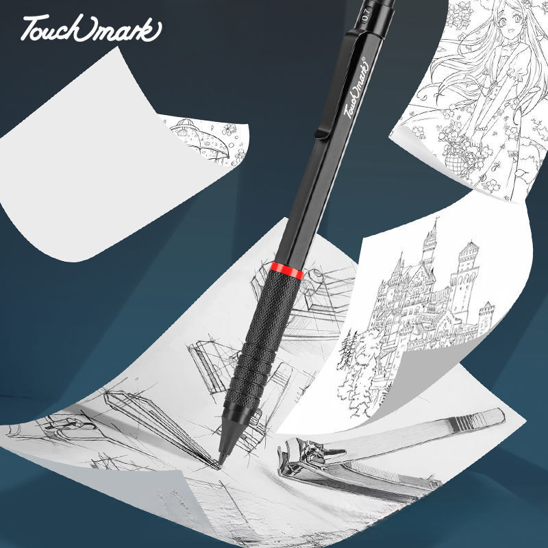 TOUCH MARK Mechanical Pencil 0.5mm ดินสอกดแบบกดแท่งโลหะเต็มรูปแบบ 0.3 ...