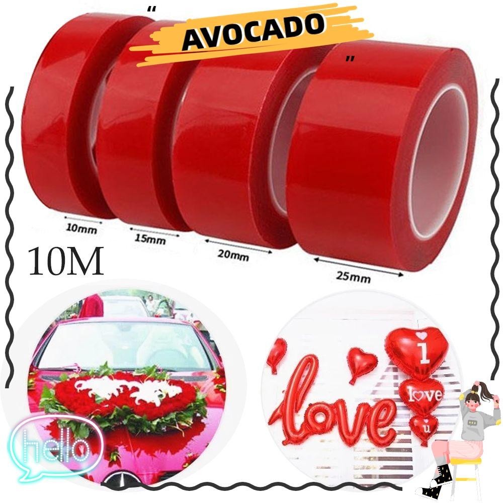 เทปสองหน้า AVOCAR, ไม่มีร่องรอยเทปใสฟิล์มสีแดงอะคริลิค, 2023 ทนความร้อน ...