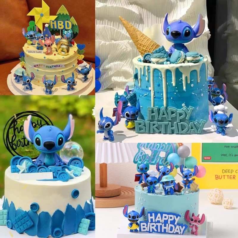 Interstellar Baby Stitch เค้กตกแต่งเครื่องประดับหูยาว Blue Stitch ...