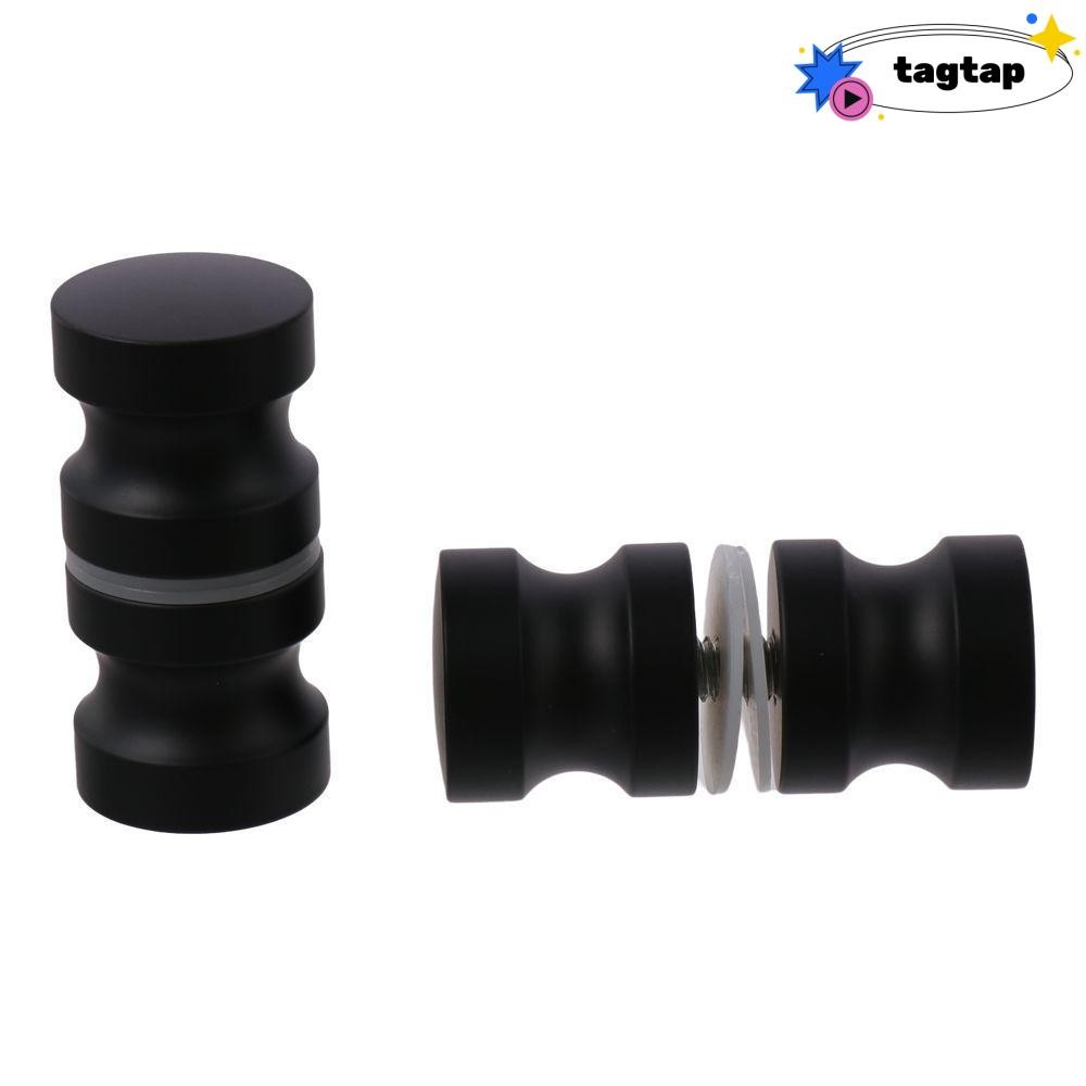 Tagtap 2 ชิ้นประตูกระจก, อลูมิเนียมอัลลอยด์เงินห้องอาบน้ําประตูหลุมเดียว Handle, แบบพกพารูปทรง ...
