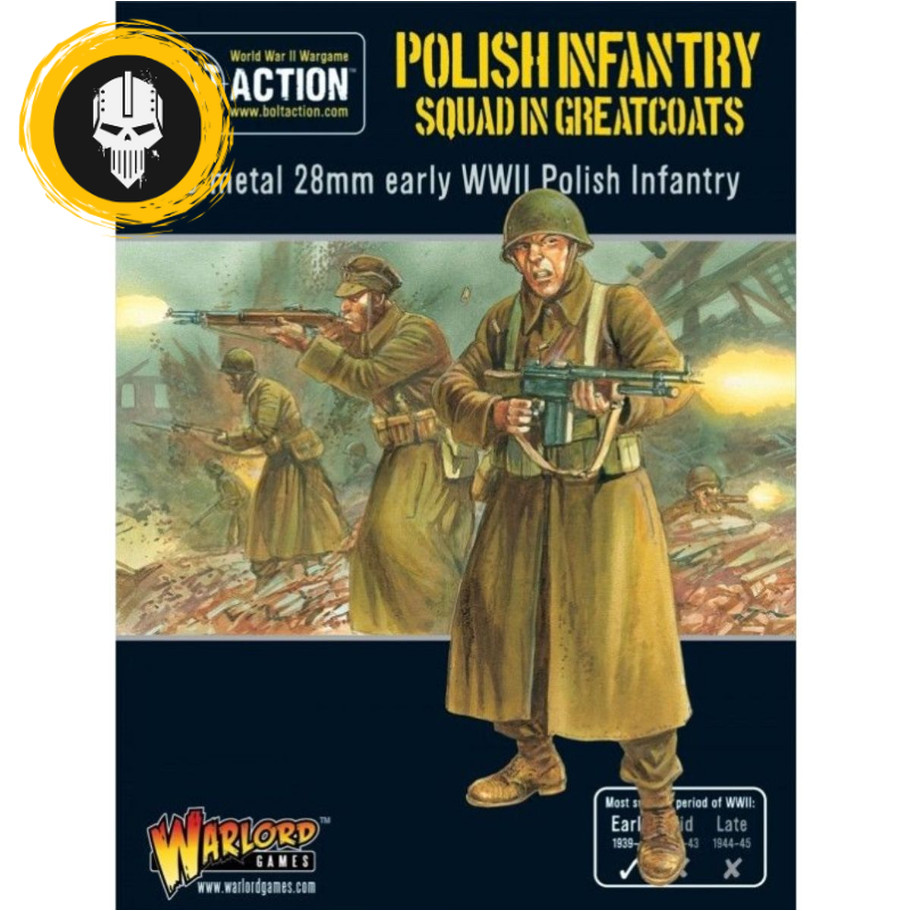 [พร้อมส่ง] WARLORD GAMES: BOLT ACTION: POLISH INFANTRY SQUAD IN GREATCOATS โมเดลทหารจำลอง ...