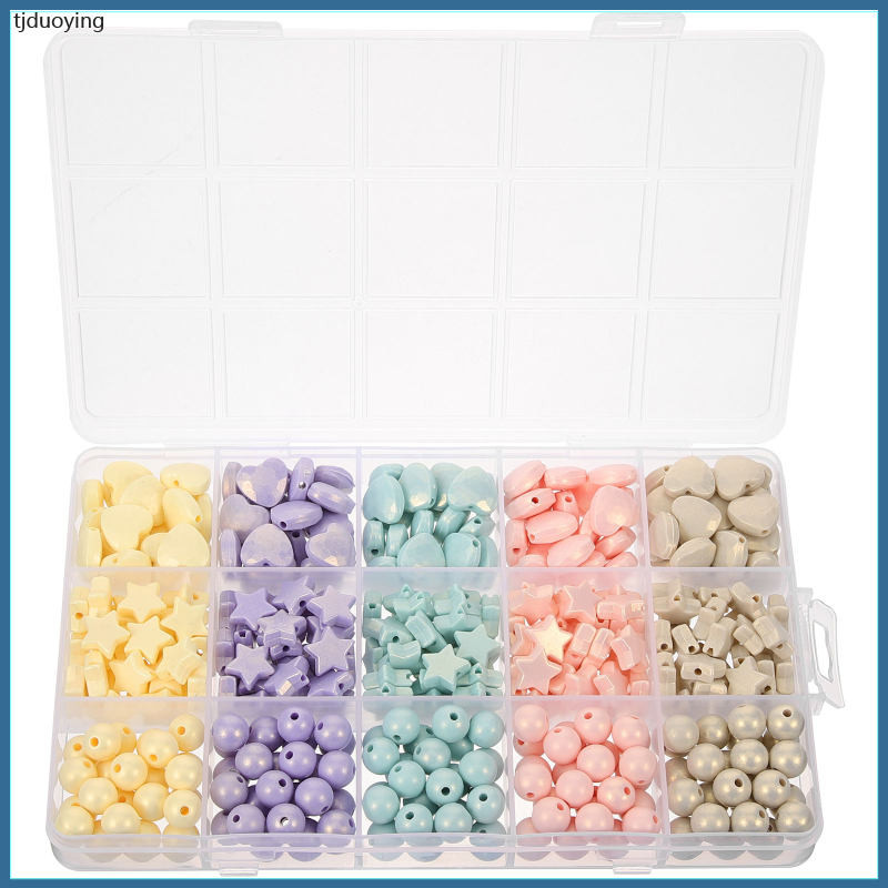 ลูกปัดพาสเทลหัวใจ Star Charming Candy สีหลวม Spacer สร้อยข้อมือทํา ...