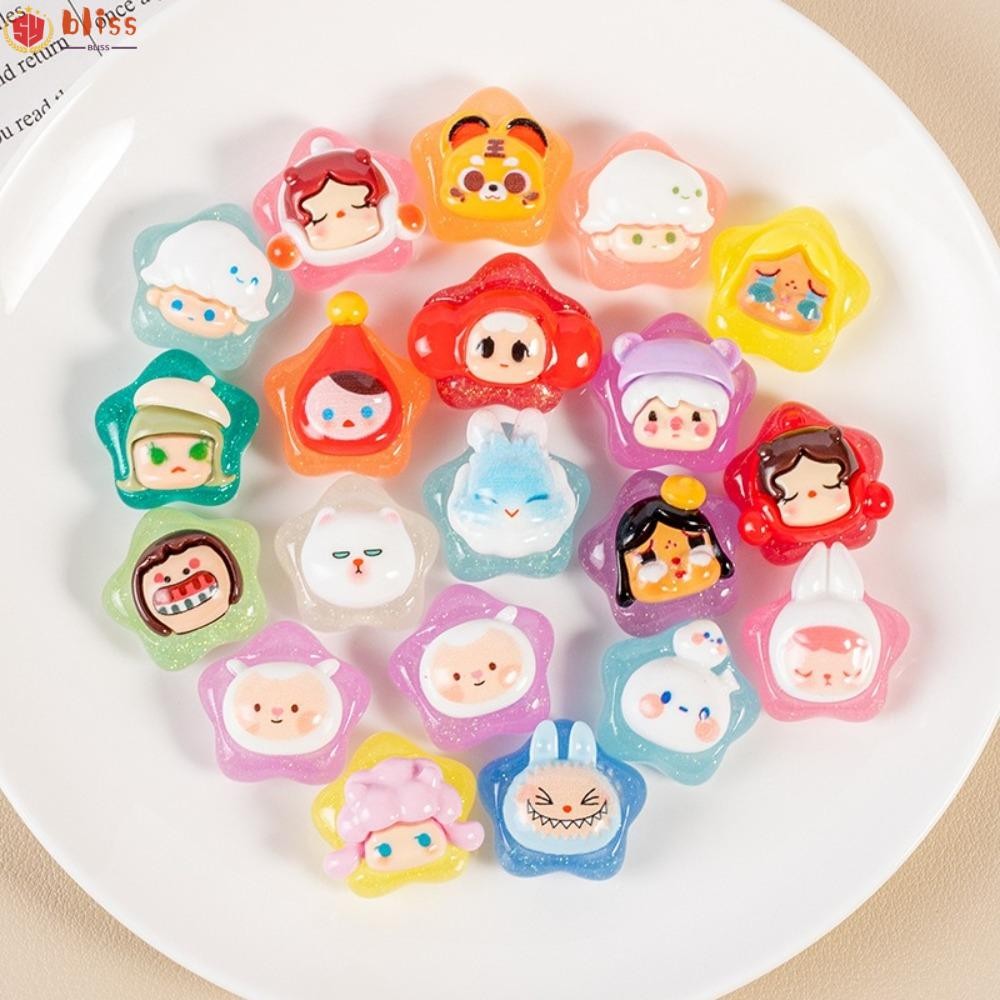 Blliss 10 ชิ้น Lucky Star เครื่องประดับ, Labubu Popmart Micro ภูมิทัศน์ ...