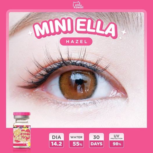 คอนแทคเลนส์[มินิ] Mini Ella Brown / Gray / Hazel (Kitty Kawaii) ☁️ มี ...
