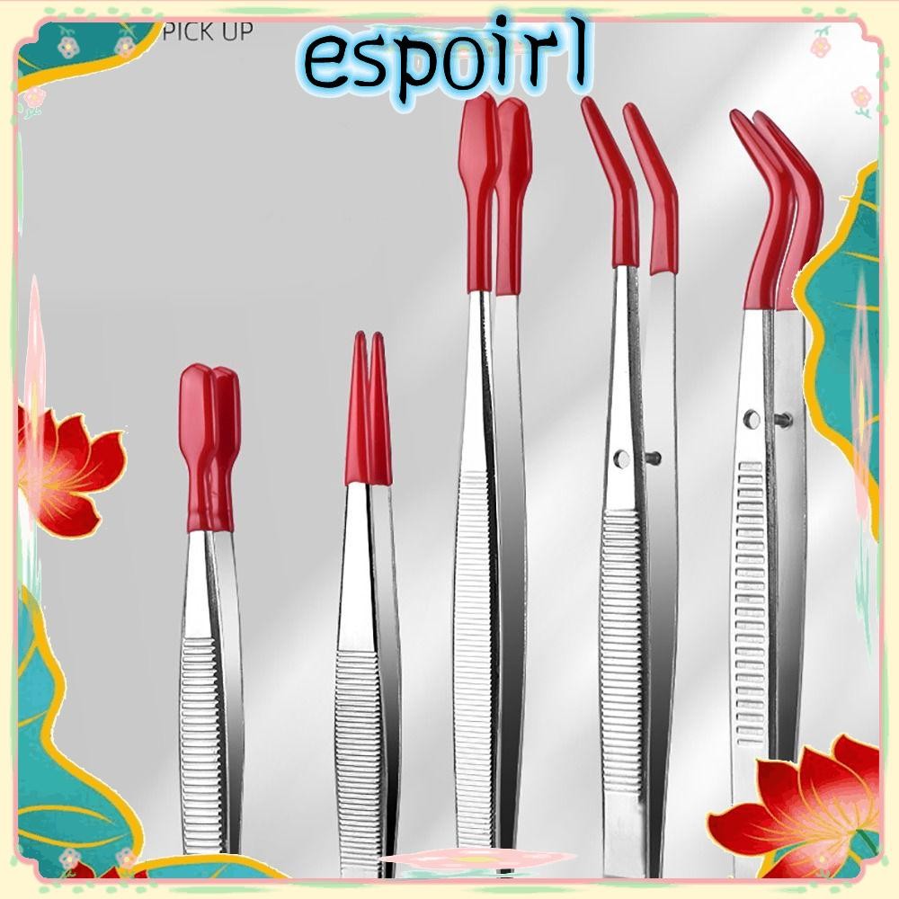 เครื่องมือแหนบยาว ESPO, สแตนเลส Non Marring แหนบปลายแบน, เปลี่ยน PVC ...