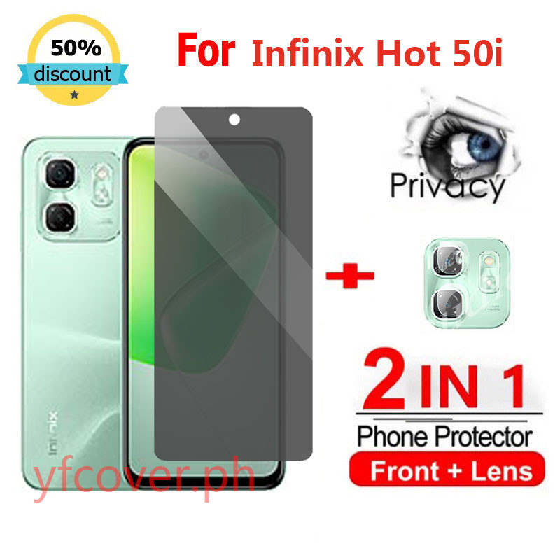 Infinix Hot 50i ความเป็นส่วนตัวกระจกนิรภัย Infinix หมายเหตุ 50 5G 4G 40 ...