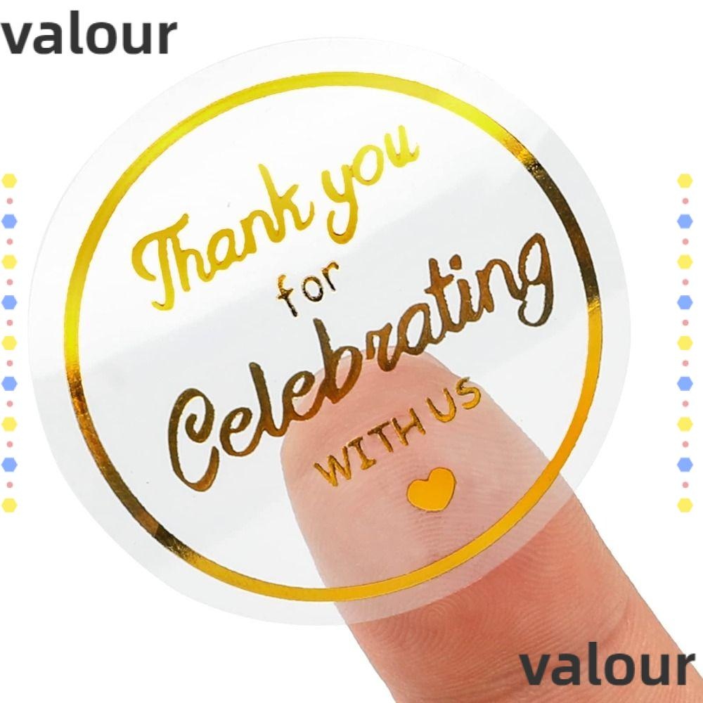 สติ๊กเกอร์ฉลาก VALOUR, สติ๊กเกอร์กลมฟอยล์สีทอง, กาวติดตัวเอง 500 ชิ้น ...