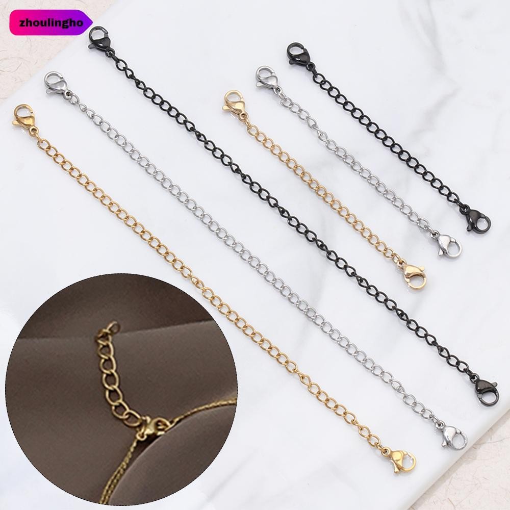 ZHOULINGHO Safety Chain Extender 6 สำหรับเครื่องประดับ DIY สีดำ ...
