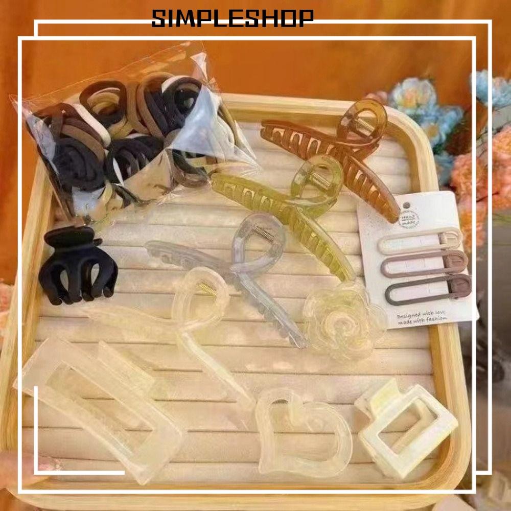 SIMPLESHOP กิ๊บทอดผม Claw Clip สีทึบ สำหรับหางม้าสูง 32/67 ชิ้น/เซ็ต พร้อมฟีพบริกเกอร์สำหรับ ...