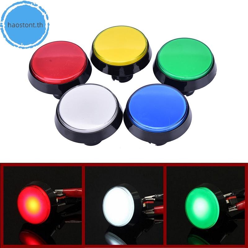 Haostont 60 มม.ไฟ LED Big Round Arcade Video Game Player Push Button ...