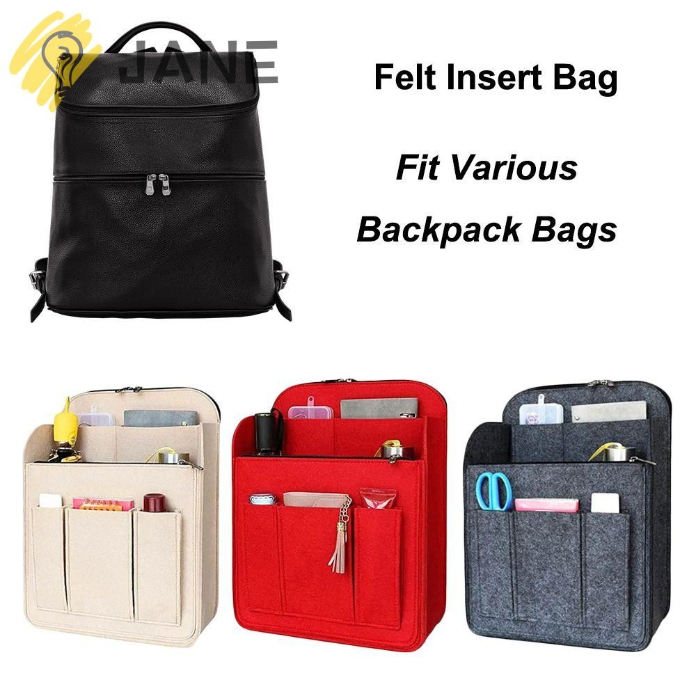 Jane Backpack Inner Bag แบบขนเฟลต์ พกพาสะดวก มีหลายช่องเก็บของ สำหรับ ...