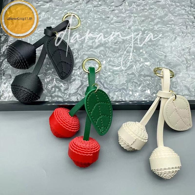 พวงกุญแจPU Cherry Leaf Ball ทรง.Simple สำหรับกระเป๋า พร้อมอุปกรณ์ตกแต่ง ...