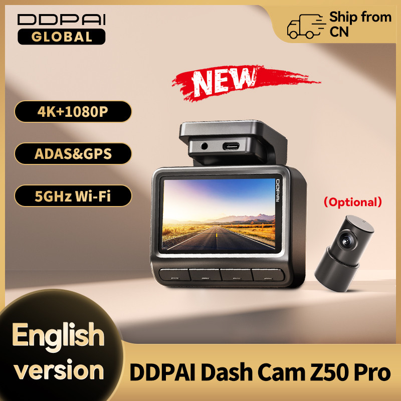 2025 ใหม่ DDPAI Z50 Pro Dash Cam 4K รถ DVR Night Vision 5GHz Wi-Fi GPS ...
