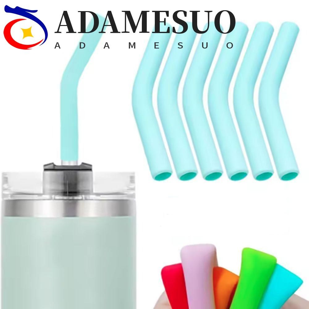 ADAMESUO 12 ชิ้นหลอดโลหะเคล็ดลับฝาครอบ,ซิลิโคนโค้งฟาง Topper,ในครัวเรือน 8 มม.ฟาง Party | Shopee ...