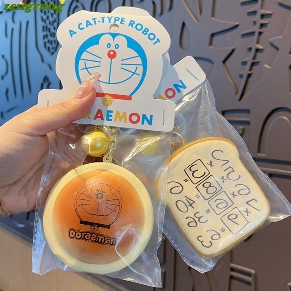 ZENGRONG พวงกุญแจฟื้นตัวช้า, บรรเทาความเครียด Dorayaki Doraemon จี้ ...