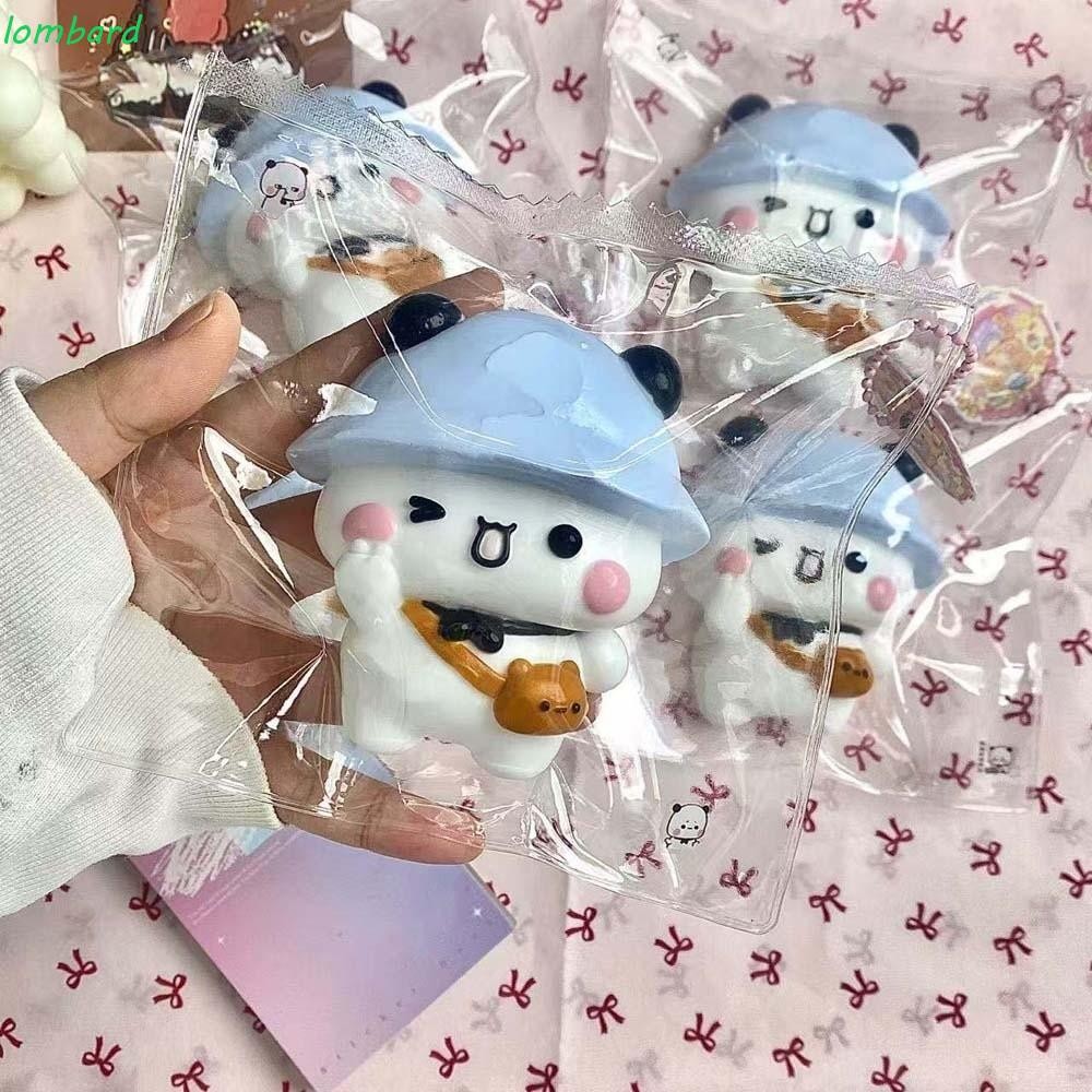 LOMBARD Yier Panda Fidget ตุ๊กตา, ยืดหยุ่นการ์ตูน Dudu Panda หมีบีบของ ...