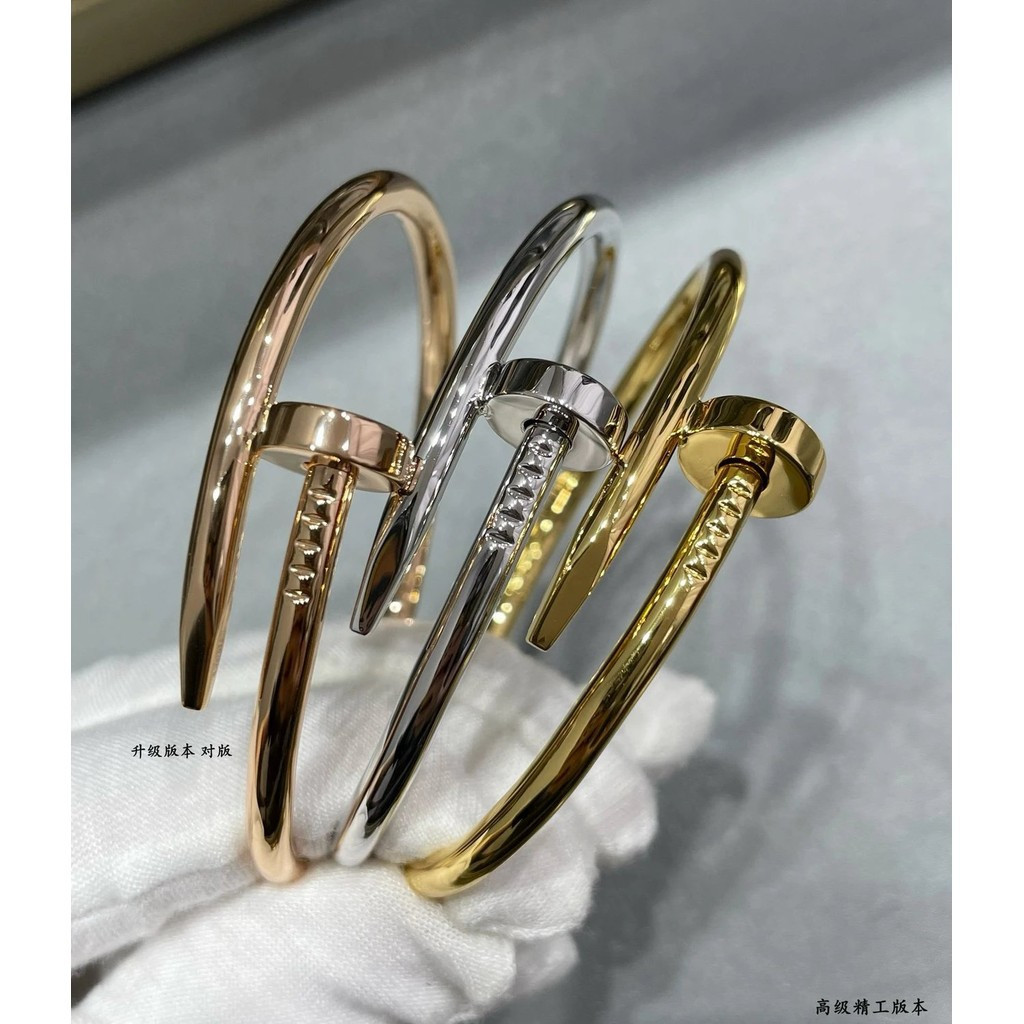 Cartier Nails สร้อยข้อมือขนาดใหญ่รุ่นหนามันวาว, วัสดุทอง V ทั้งตัว งาน ...