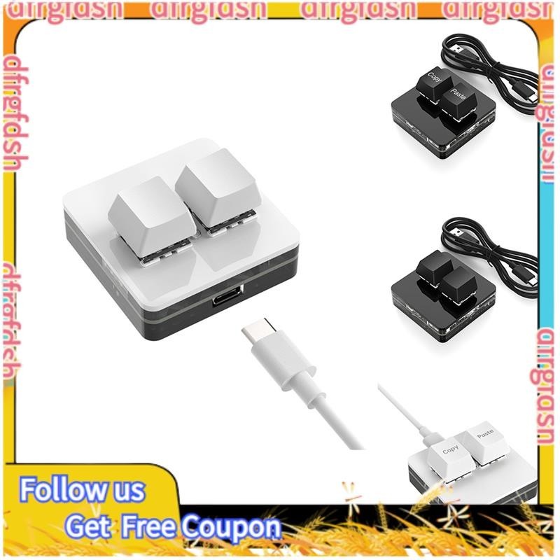D&FCustom Mini Keyboard 2 Key RGB Macro OSU Keypad โปรแกรมคีย์บอร์ดแบบ ...