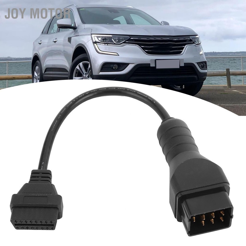 JOY Motor สายวินิจฉัยOBD2 Connector 12 Pinถึง 16 Pin Adapterอุปกรณ์ ...