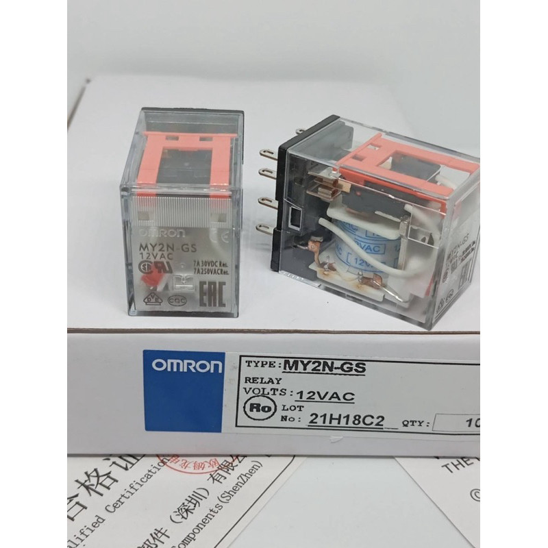 รีเลย์ ของแท้ใหม่ MY2N-GS MY4N-GS 12VDC 24VDC 220vac MY2n-Gs 12VAc 24vac MY4N-GS 12vac 24vac ...