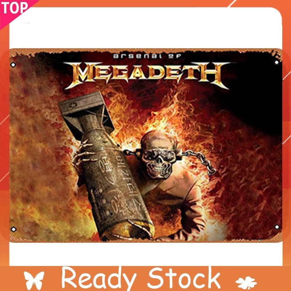 Vintage Metal Plate Megadeth ภาพวาดเหล็กสี่เหลี่ยม Wall Art Decor40x30 ซม. | Shopee Thailand