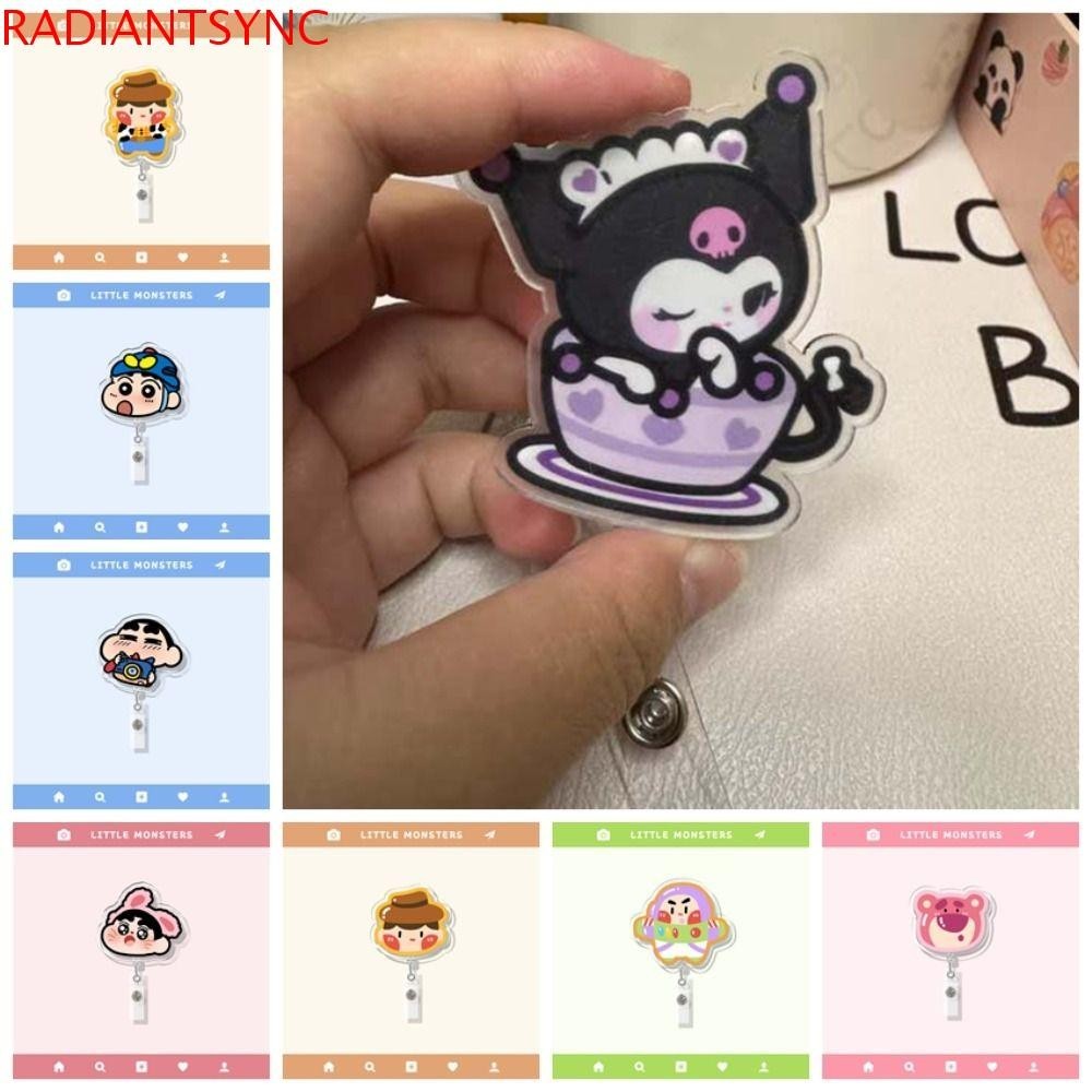 Radiantsync Crayon Shin-Chan Badge Reel, KuromiLotso Name Card Holder, Creative อะคริลิคการ์ตูน ...