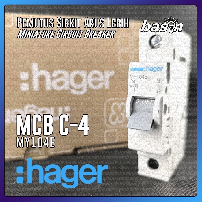 Hager MCB 1Phase 4A - เซอร์กิตเบรกเกอร์/C4 1P/4 Amper sikrit เบรกเกอร์ ...