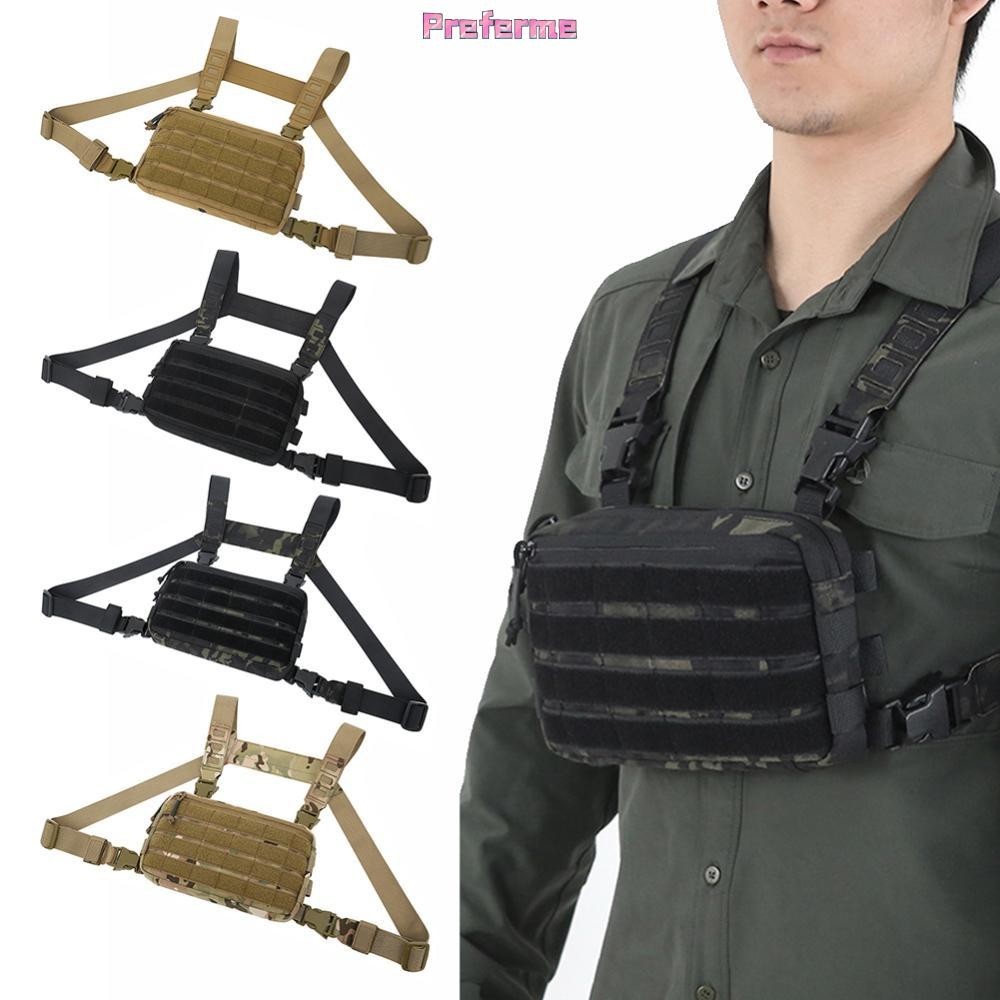 Preferme 1000D ยุทธวิธีหน้าอก Rig กระเป๋า Holster ทหารกระเป๋า CS Wargame หน้าอก Rig Airsoft ...