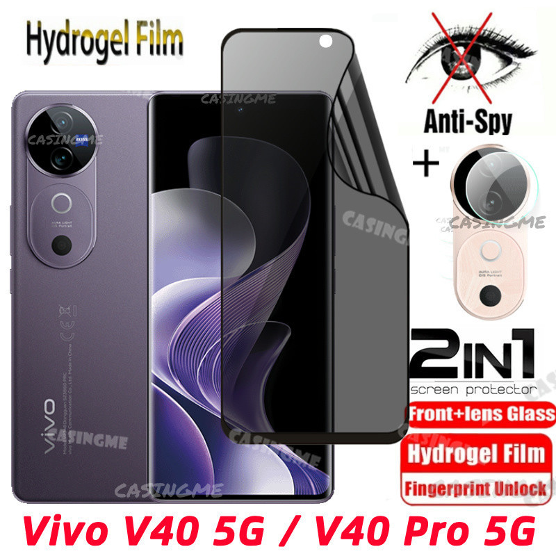 Vivo V40 5G V40Pro 2024 Soft Privacy Hydrogel Film Anti-Spy Full Cover Screen Protector สําหรับ ...