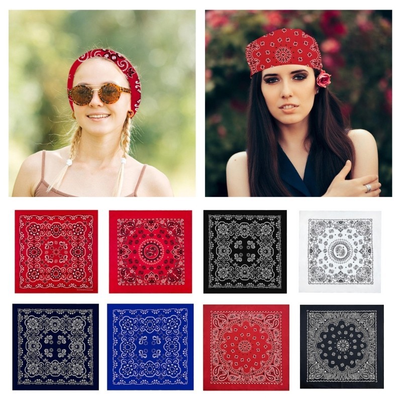 Alilin 27 Head Wrap Rapper Head Scarf Hair Bandana Smooth Turbans ลาย ...