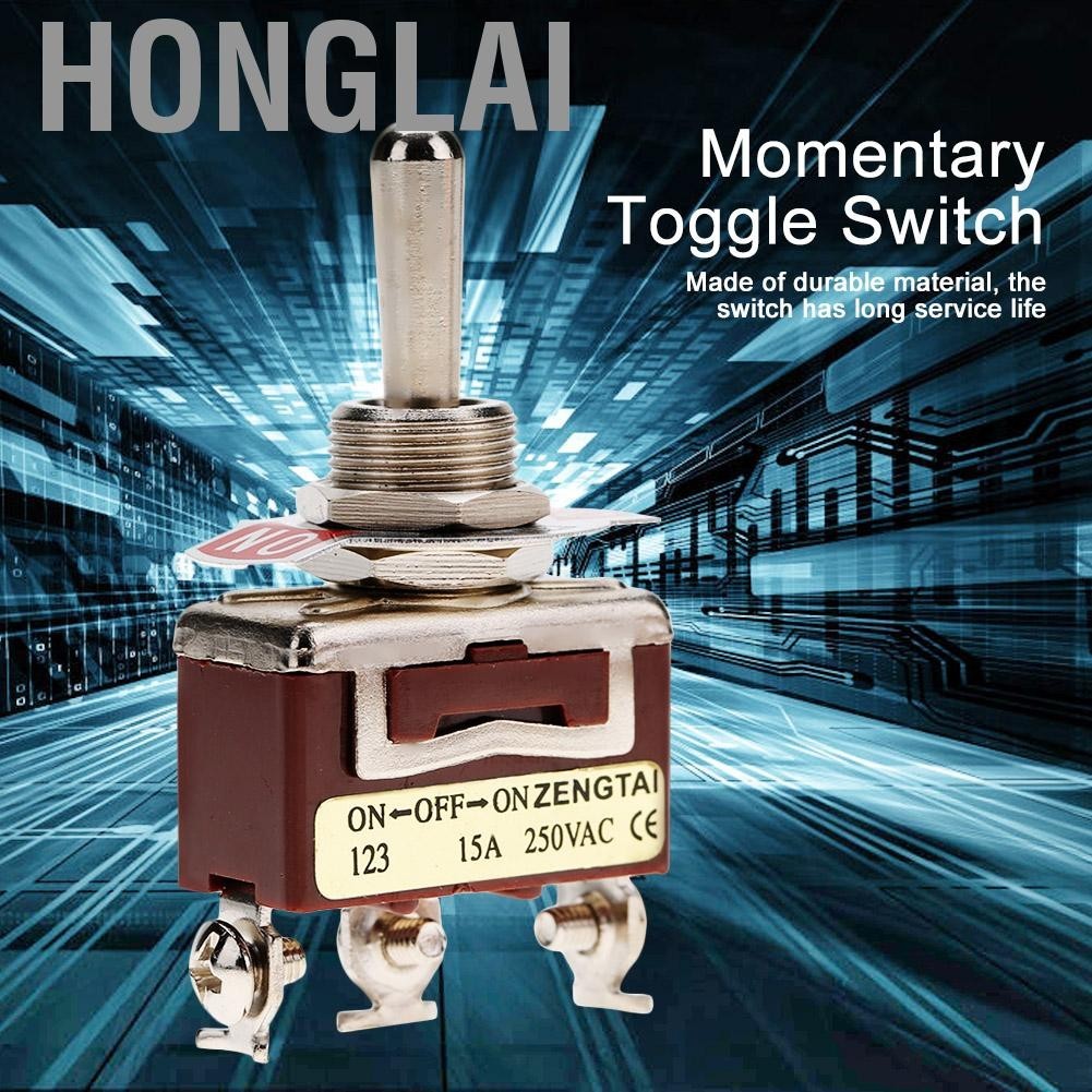 Honglai Momentary Toggle Switch ON-OFF-ON มิเนียเจอร์ SPDT 12mm ...