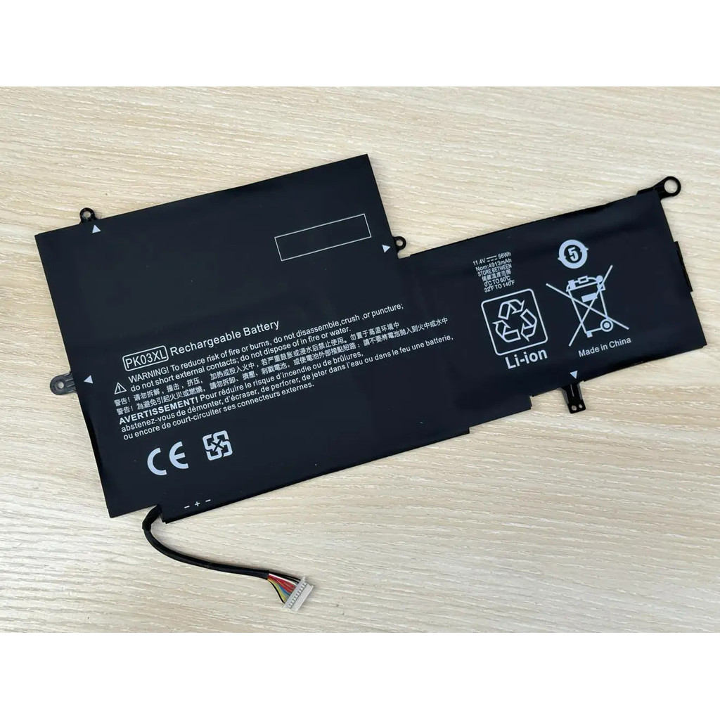 Battery PK03XL HSTNN-DB6S 789116-005 แบตเตอรี่แล็ปท็อป For HP Spectre ...
