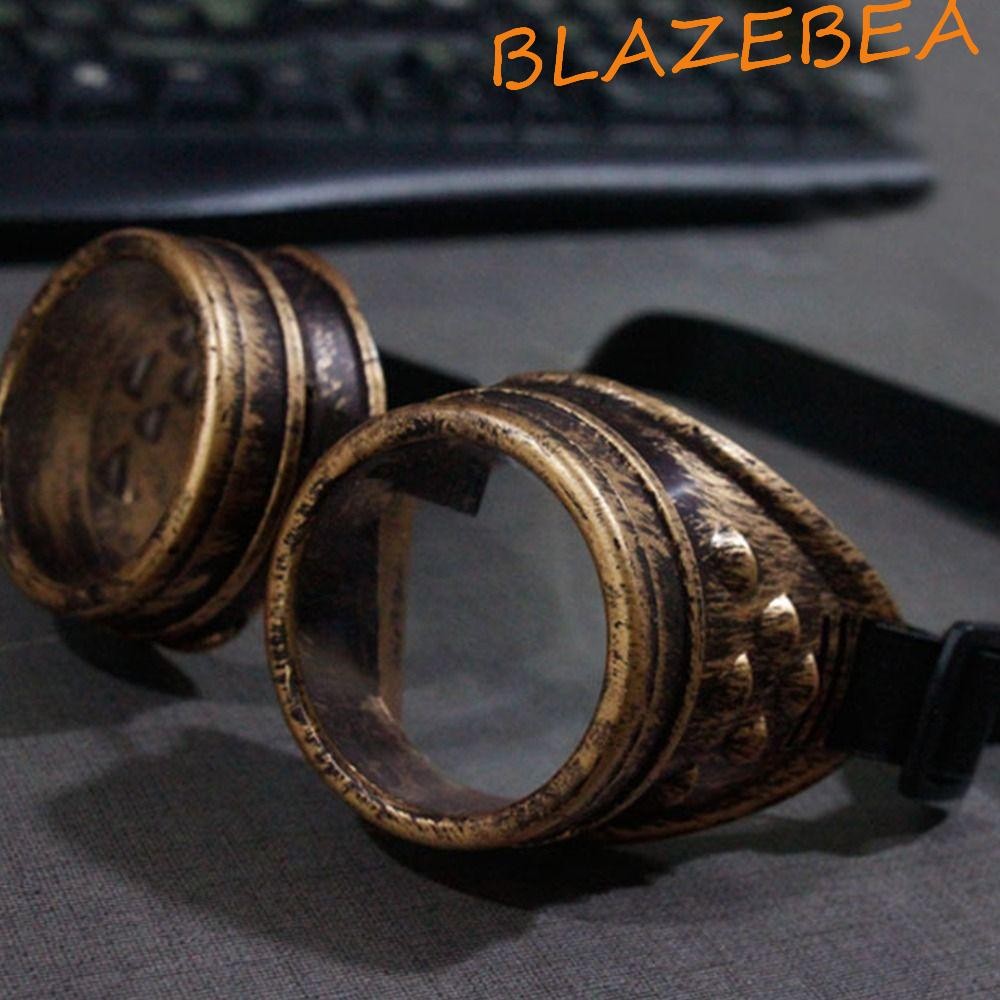 Blazebea Cyber Goggles,พลาสติก Carnival เครื่องแต่งกาย Props แว่นตา Steampunk,บุคลิกภาพ Bronze ...