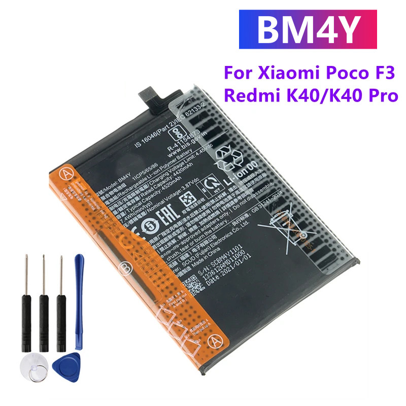แบตเตอรี่ BM4Y สำหรับ Xiaomi poco F3 redmi K40 Pro bm4y ความจุแบตเตอรี่ ...