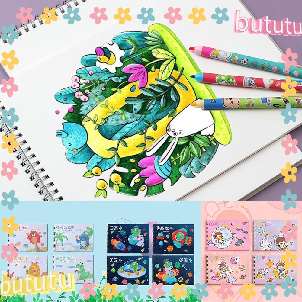 Butu Sketchbook, การ์ตูน Graffiti/Sketch หนังสือเปล่า, สมุดวาดภาพคอยล์ ...