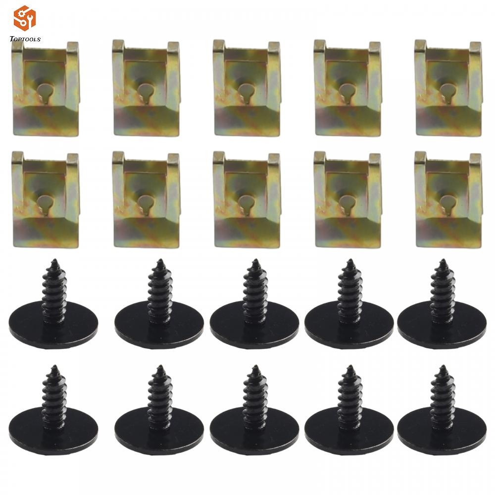 Fastener คลิปสกรูโลหะ Silver Undertray Splash Guard 14 มม.อุปกรณ์เสริม ...