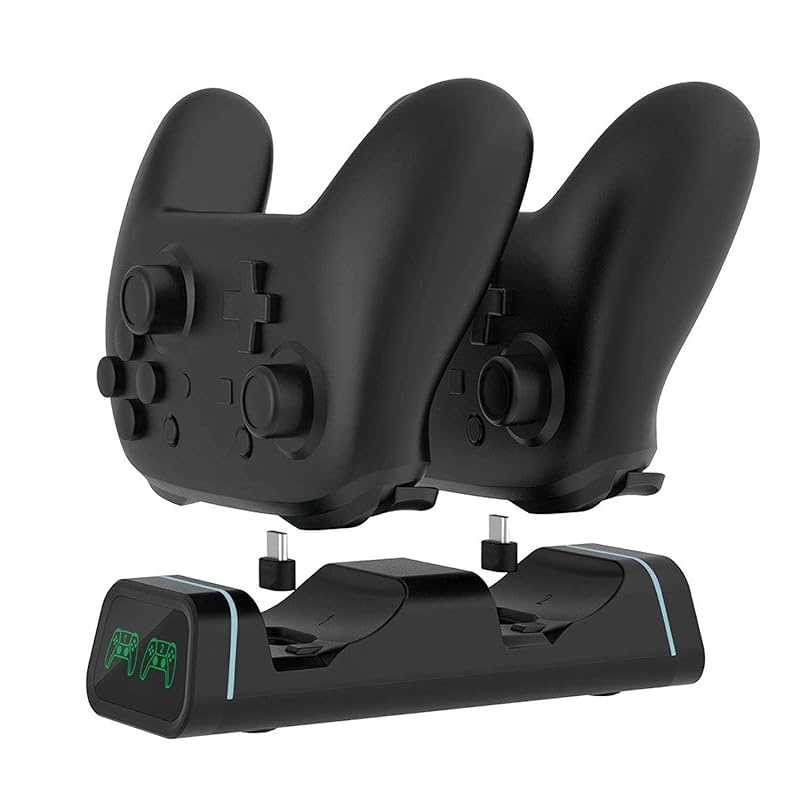 《JAPAN》★Charging Stand for Switch Pro/P5 Controllers with Type-C Dual ...