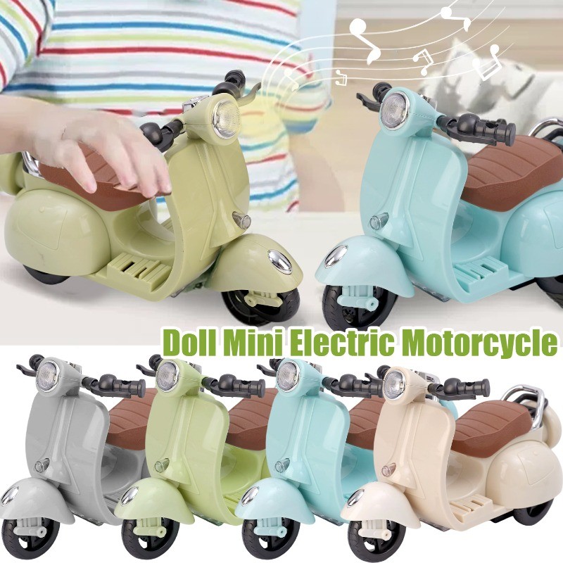 Mini Motorcycle Toy for Dolls | รถยนต์ไฟฟ้าแบบหมุนพร้อมเสียงเพลง | 4 ...