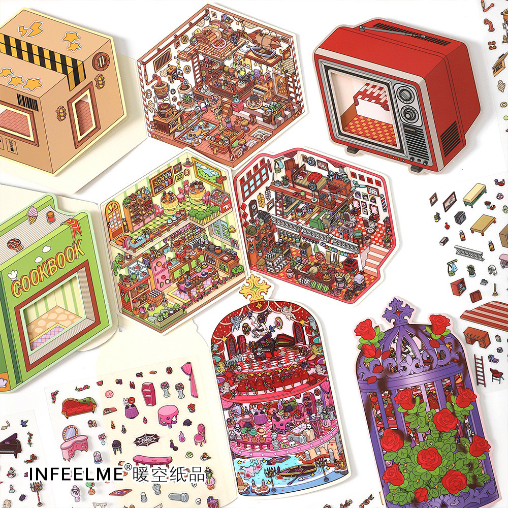 Idako [Todays Business 19th Series] สติ๊กเกอร์ภูมิทัศน์ 2.5D คู่มือ diy ...