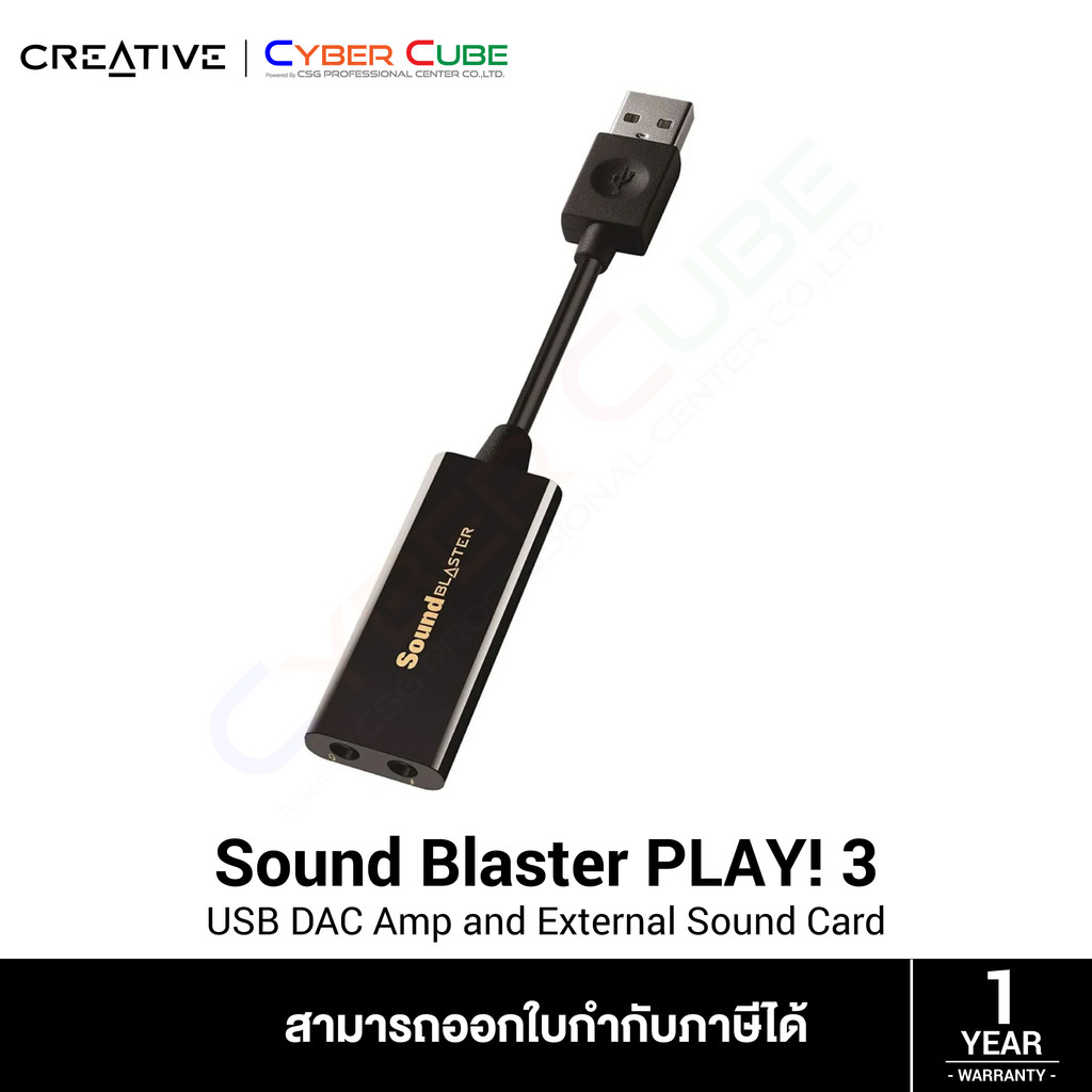 Creative Sound Blaster PLAY! 3 USB DAC Amp and External Sound Card ...