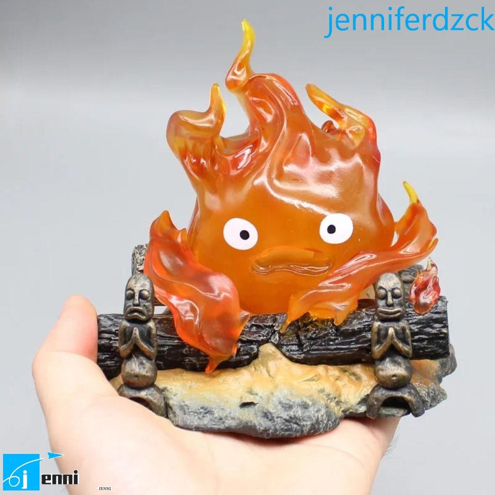 JENNIFE Calcifer Action Figure, อะนิเมะตัวละครโคมไฟหายใจ Calcifer วัตถุ ...