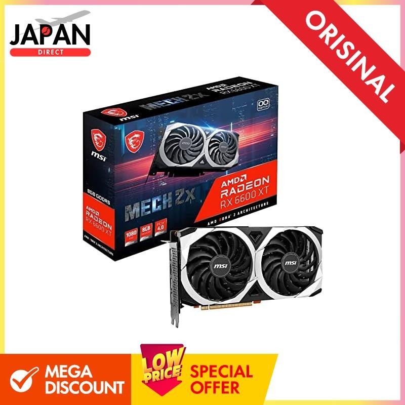 MSI Radeon RX 6600 XT MECH 2X 8G OC Graphics Board VD7841 Black ...