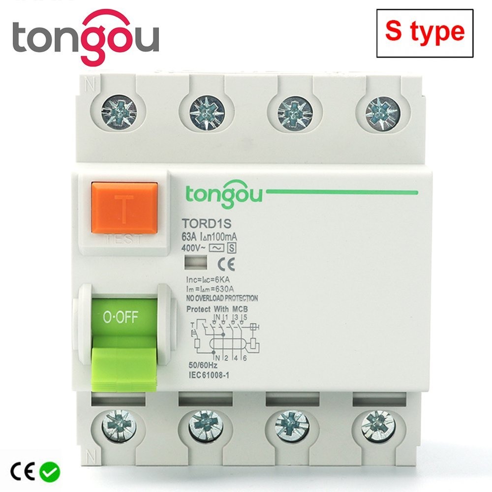 S Type Differential Switch RCCB Time Delayed RCD ELCB Delay Type ...