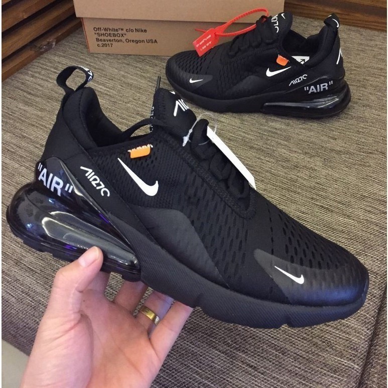 Off white x Air Max 270 รองเท้าวิ่งผู้ชายและผู้หญิงอัญมณีสีเขียวเบาะลม ...