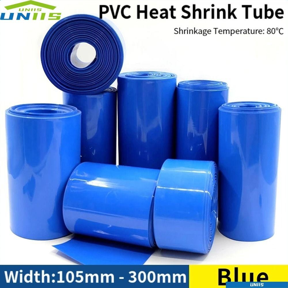 Uniis 1 เมตร/แพ็คฟิล์มหด,Li-ion Wrap PVC ท่อหดความร้อน,ทนทาน 70-200 มม.กว้างหลายขนาด 18650 ...